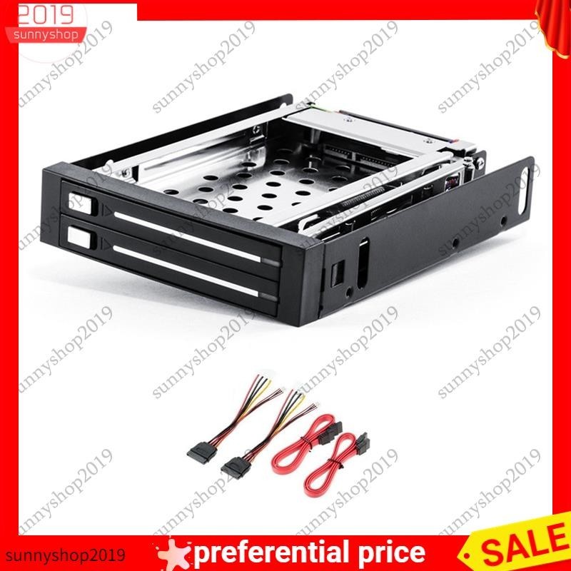 【sunnyshop2019】2.5 Inch SSD HDD Enclosure Tray 2-Bay Disk Drive SATA ...