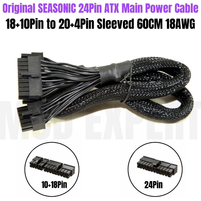 Original SEASONIC M12II EVO 520W 620W 750W 850W 18+10Pin to 20+4Pin ...