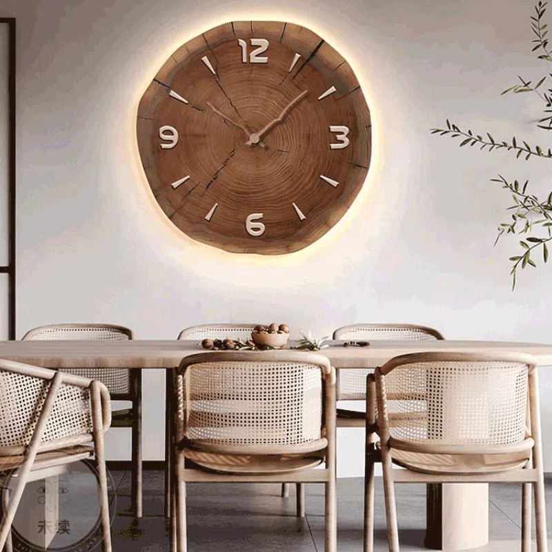 Japanese Wood Grain Living Room Decoration Painting Annual Ring Wall ...