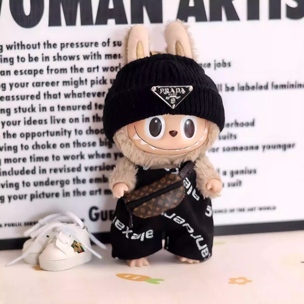 Original Labubu Doll Clothes 17cm Heart-moving Macaron Vinyl Face ...