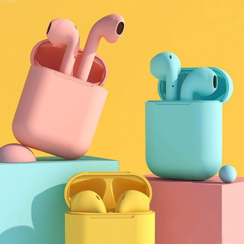 inPods 12 Macaron 5.0 Bluetooth Headset TWS Matte Touch | Shopee ...