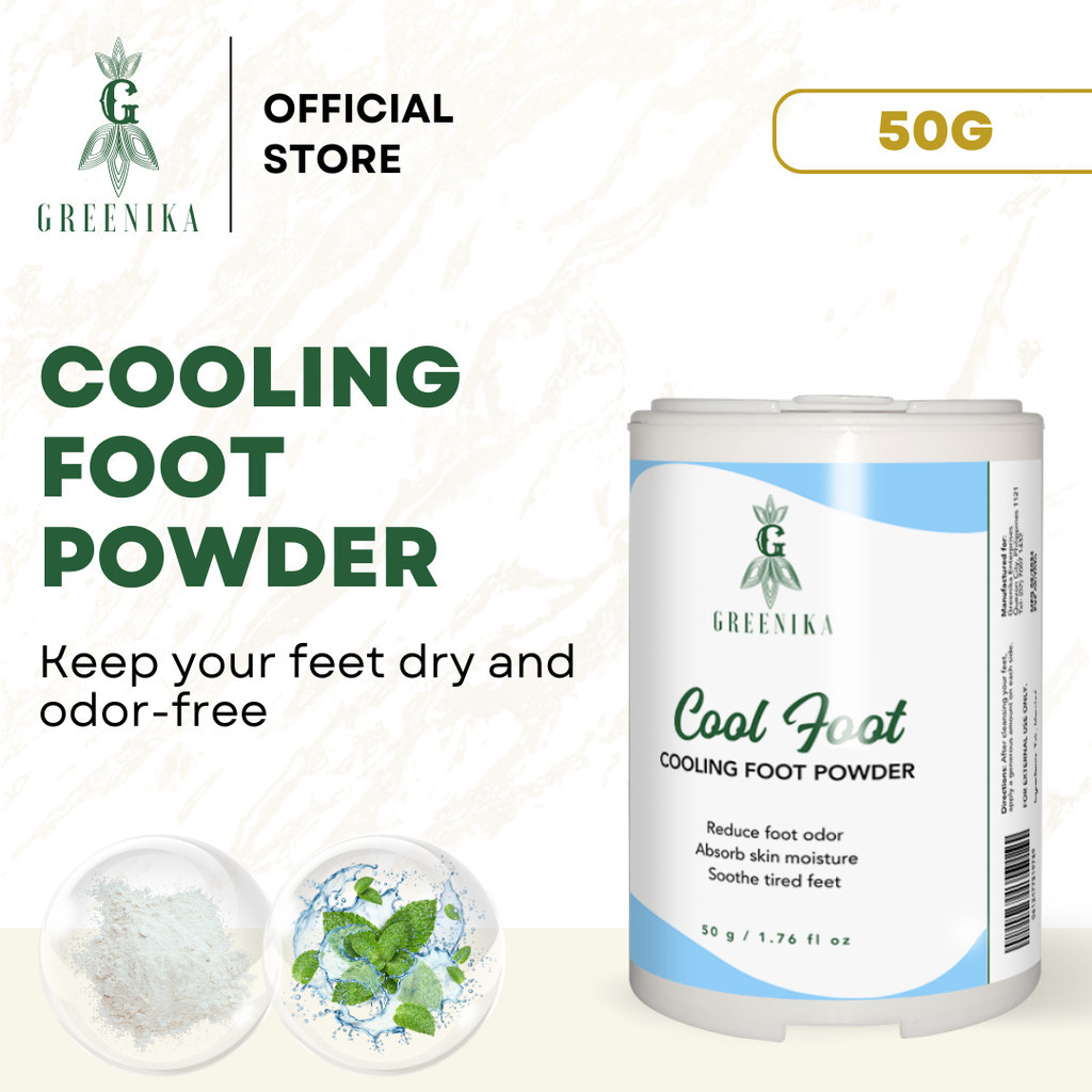 [ DEODORANT FOOT POWDER ] Greenika Cool Foot Cooling Foot Powder ...