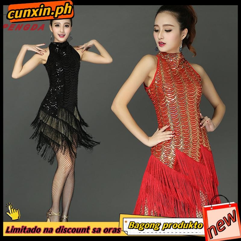 Sidaimi Latin Dance Dress Women Sexy tassel fringe sequin Salsa allroom ...