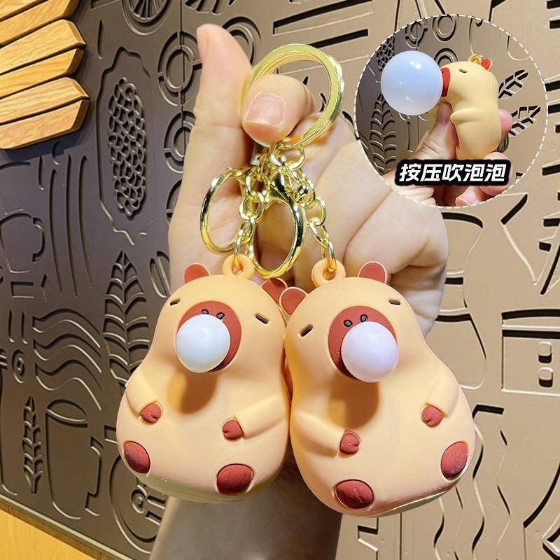 2024 Capybara Squeeze Fidgets Toy Inner Ball Cartoon Blow Bubble ...