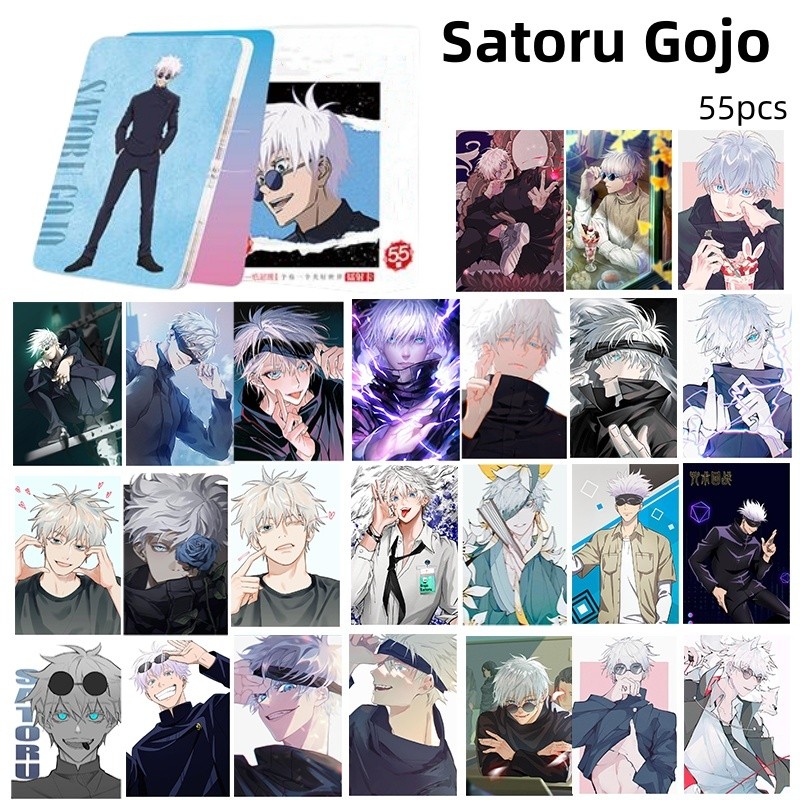 50-92pcs Manga Manhwa Jujutsu Kaisen Laser Holographic Lomo Cards ...