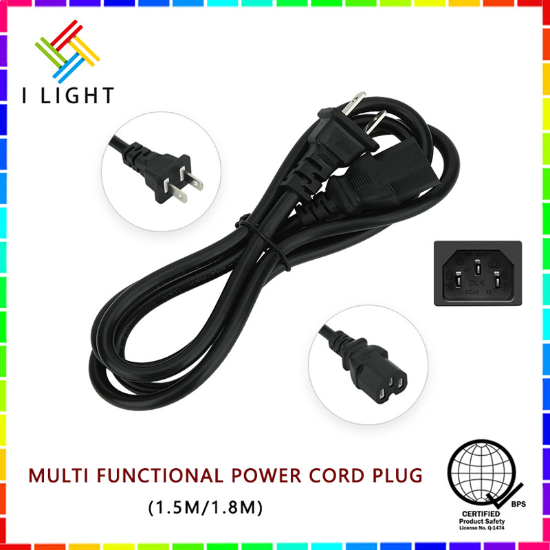 （Fast Delivery）2-Pin 3-Head Ac CPU Power Cord Plug 1.2M/1.8M Multi ...