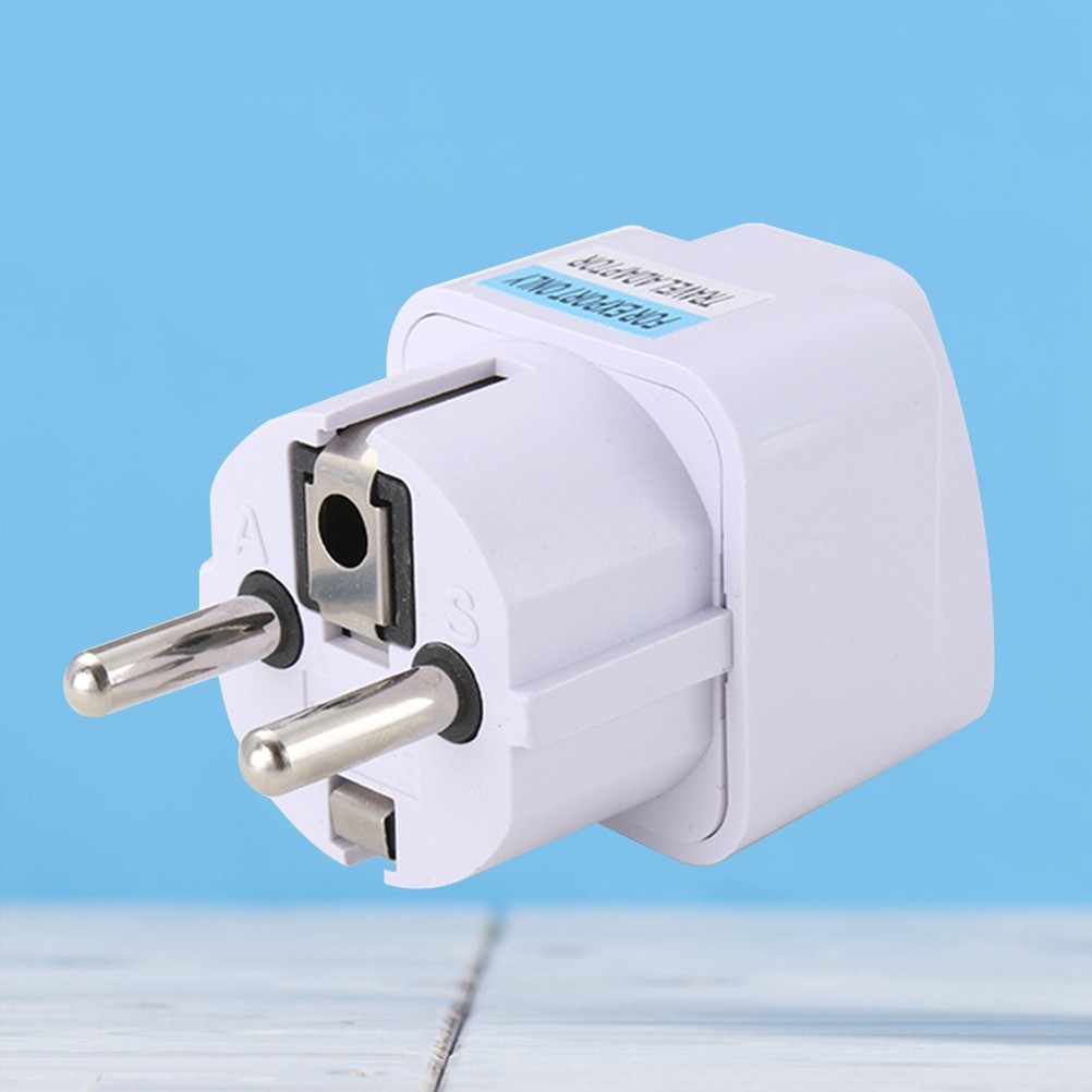 Plug Adapter Type E/F Worldwide Universal Travel Converter (White ...