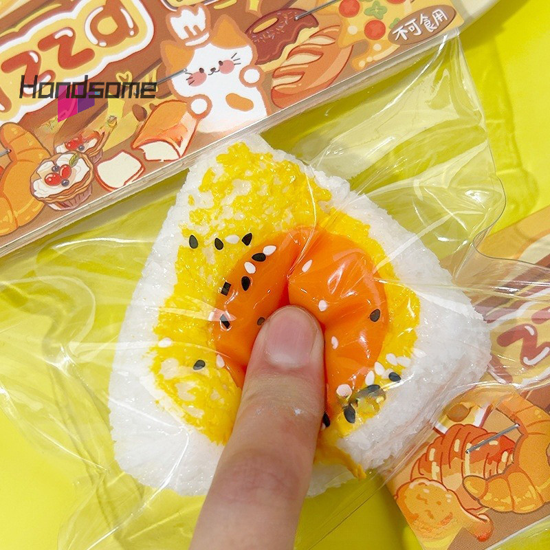 Handsome- New Handmade Silicone Simulated Squishy Egg Rice Ball Mochi ...