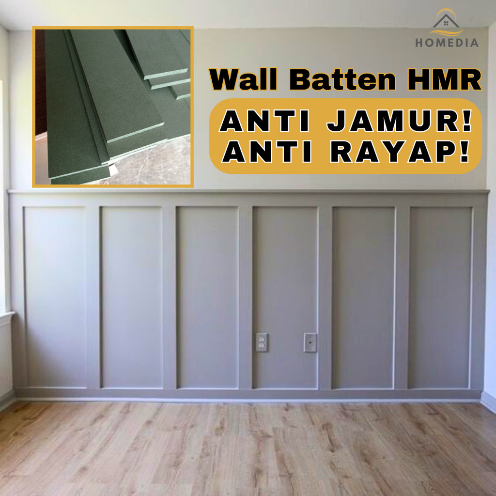 HIASAN DINDING KAYU Hmr Wood Wall Batten 6MM 122X5CM Wall Hanging ...