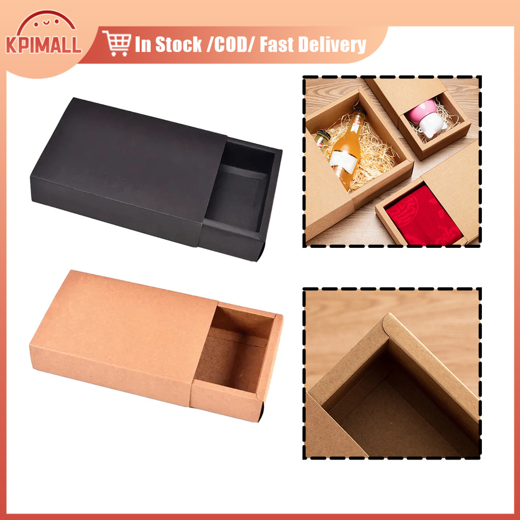 Box for Gift Packaging 2 Size Craft Paper Gift Box Tea Flower Packing ...