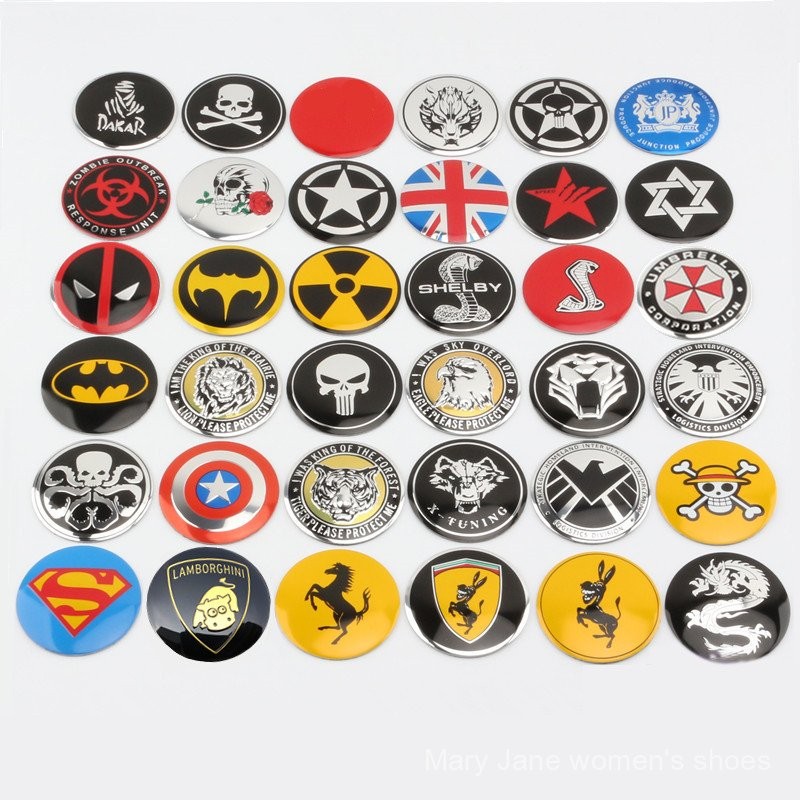 Car Personality Stickers Modified Wheel Center Cover Sticker Wheel Hub ...
