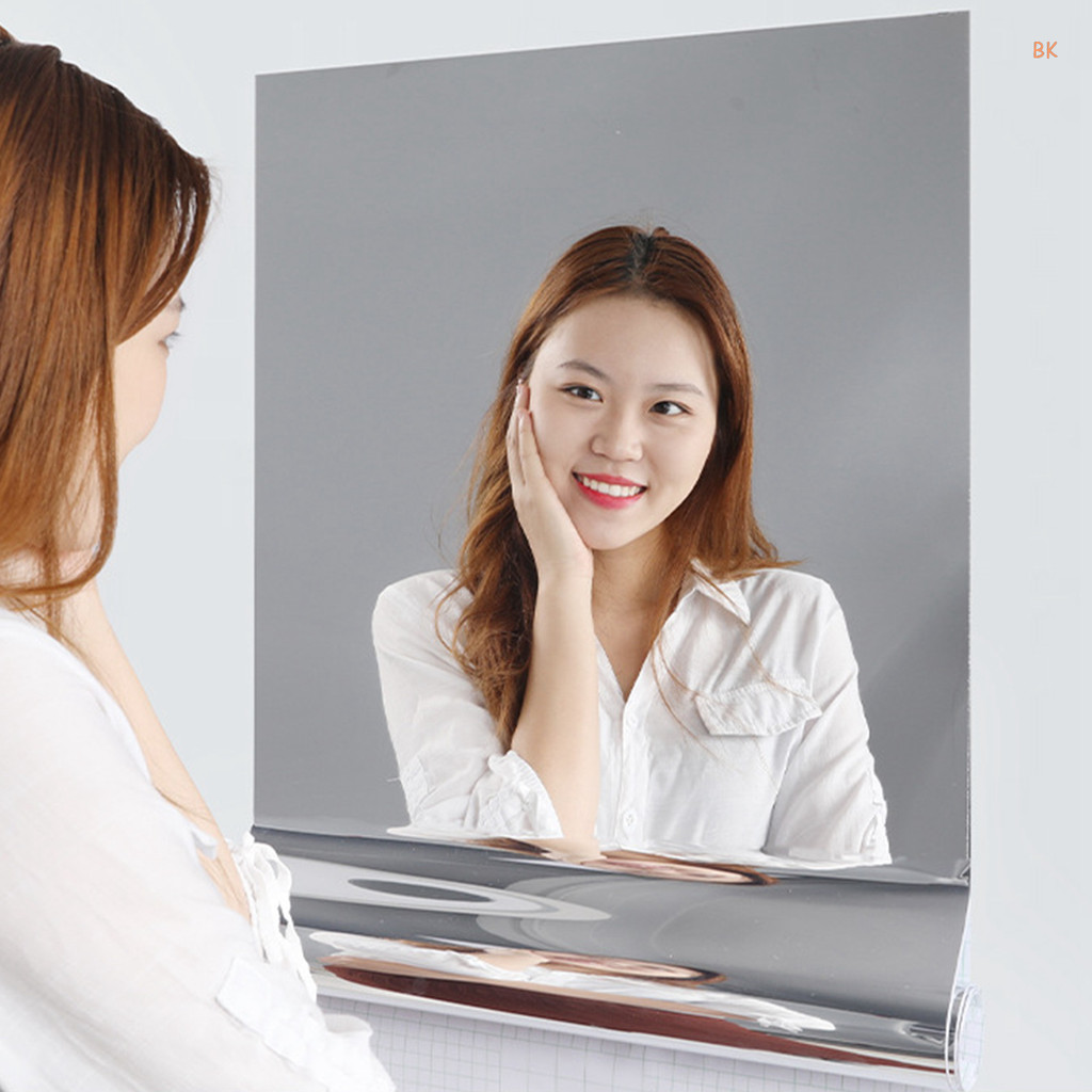 BK Home DIY HD Mirror Wall Sticker Mirror Self Adhesive Mirror Full ...