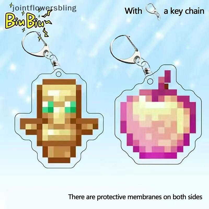 JOPH Minecraft Totem Of Undying Key Chain Golden Apple Model Toys ...