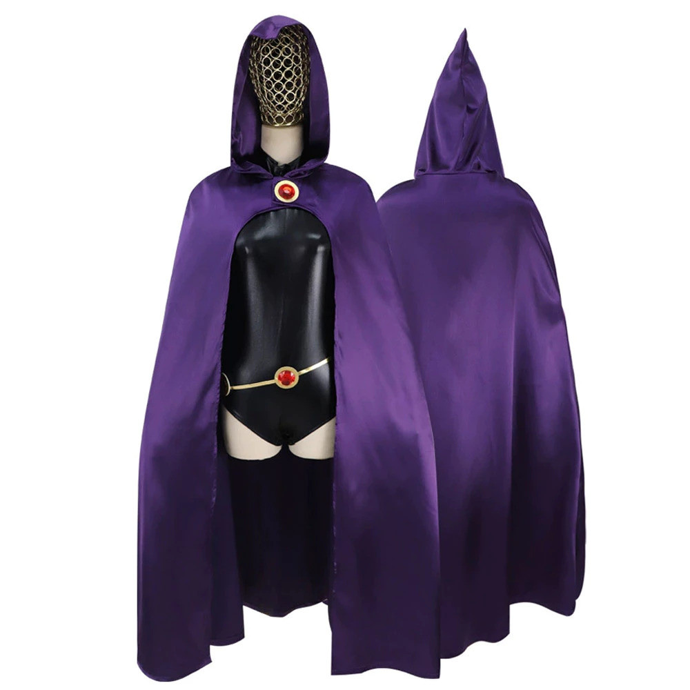 DC Comics Hero Raven Teen Titans Raven Cosplay Costume Halloween ...