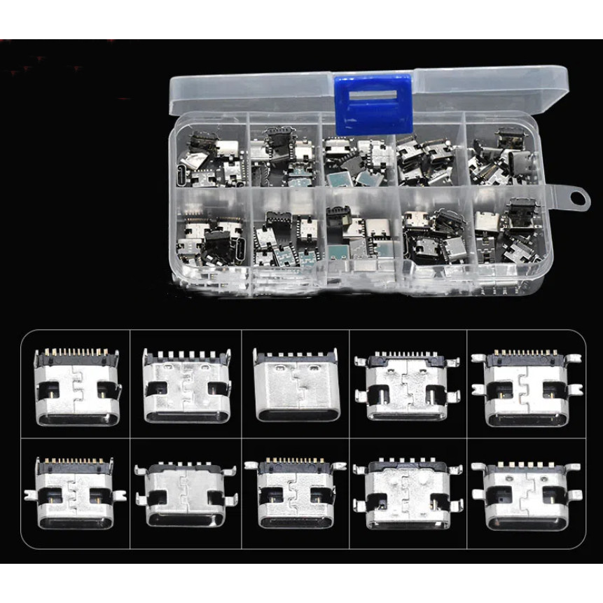 Box Box Set TYPE-C Female Socket usb3.1 Socket Fast Charge Connector ...