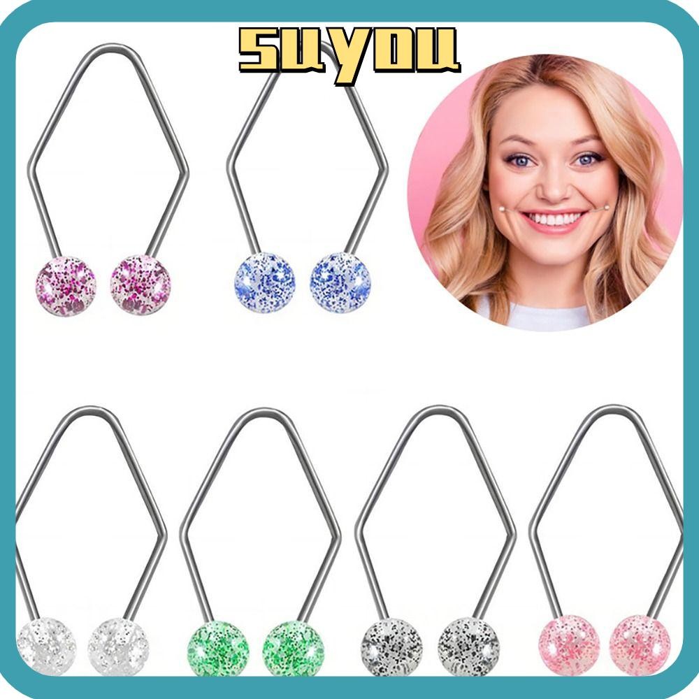 SUYO 1Pair Dimple Trainer, Alloy Easy to Wear Dimple Maker for Cheeks ...
