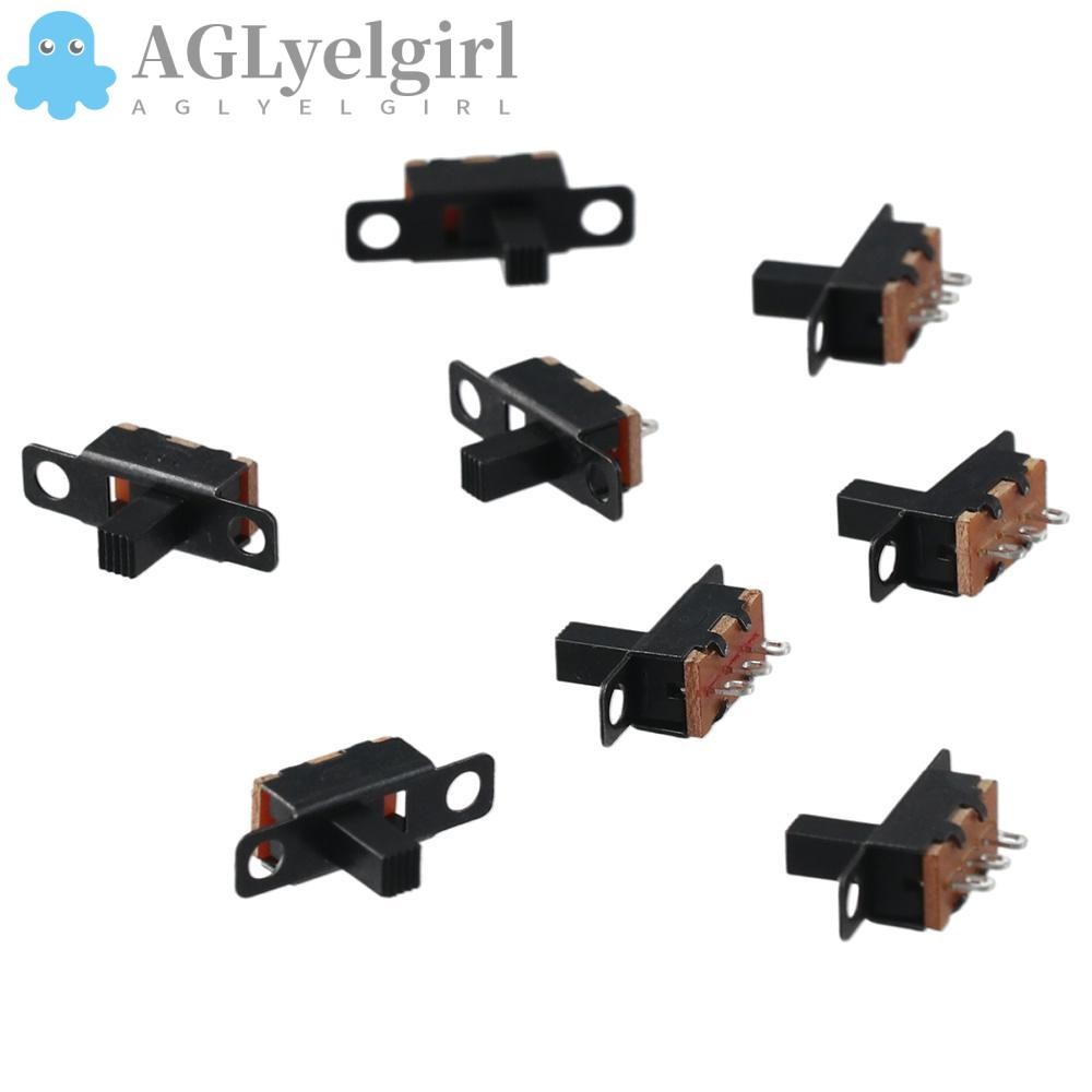 AGLYELGIRL 8 Pcs Micro Mini Toggle Switch, DC 50V 0.5A Panel Mount ...