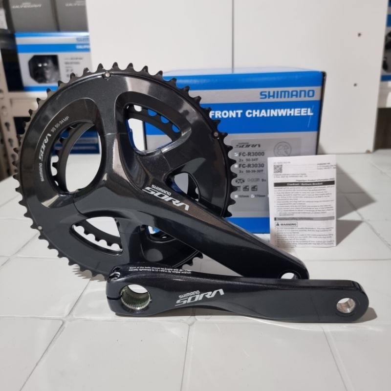 SHIMANO SORA FC-R3000 2x9 Speed 50-34T 170mm Crank SET. | Shopee ...
