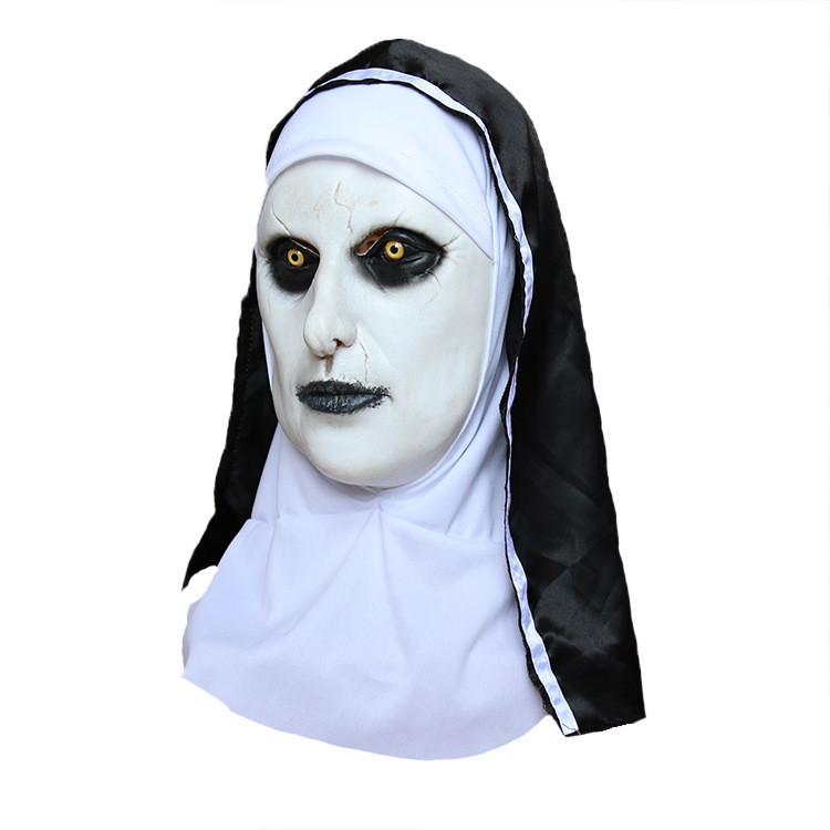 Halloween horror scary nun mask party script killing ghost face props ...