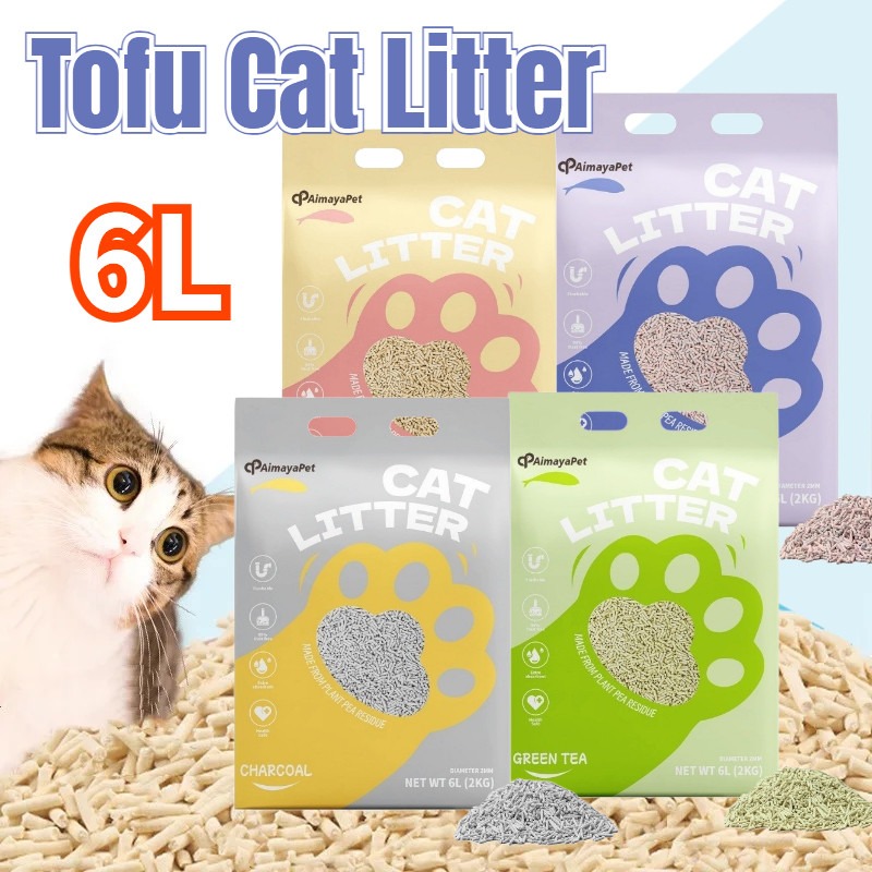 6L Deodorant Tofu Cat Litter Carbon Low Dust Absorption Flushable ...