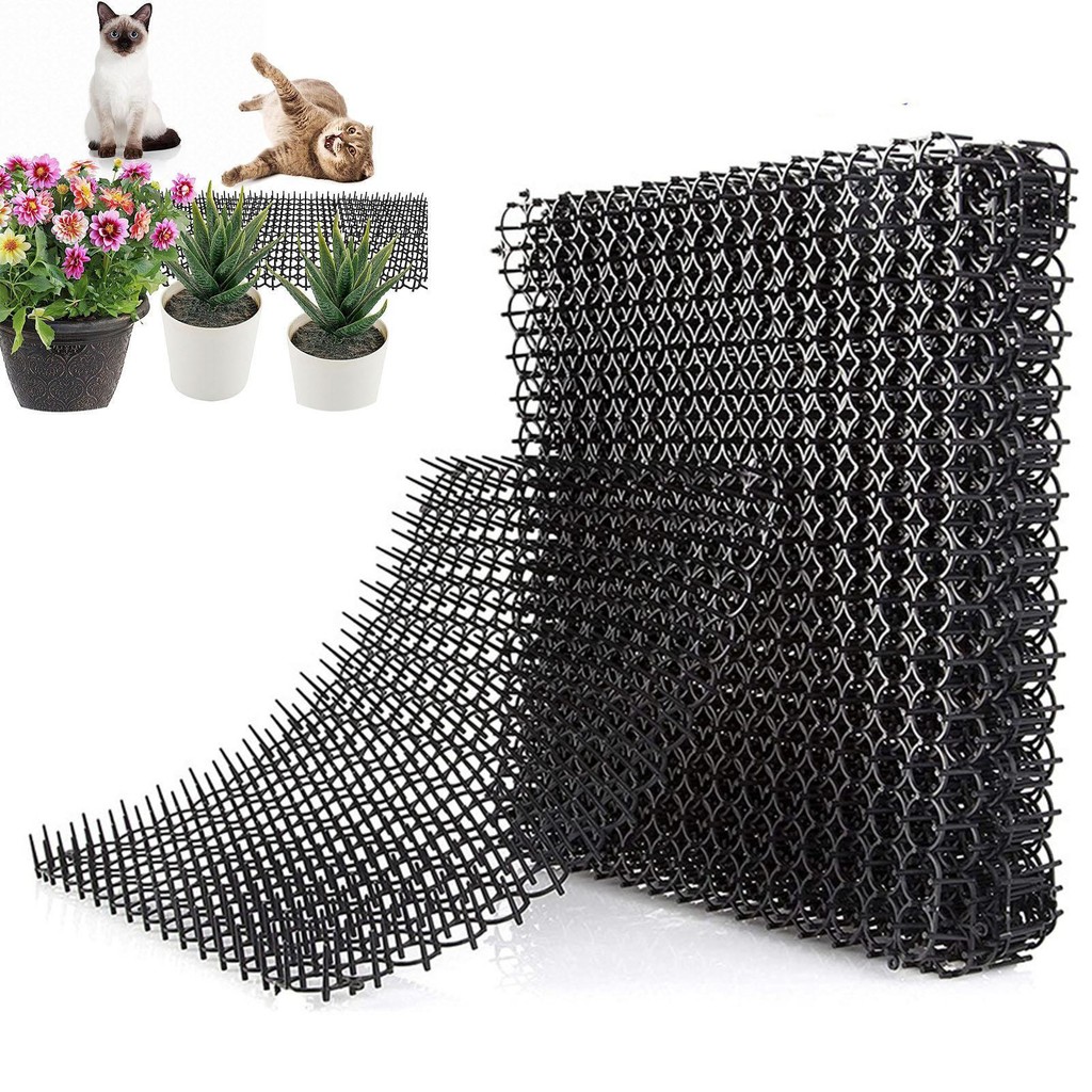 Cat Spike Mat 12Pcs Cat Scat Mat with Spikes Outdoor Cat Deterrents Mat ...