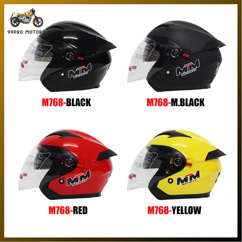 Half Face helmet Motorcycle dual visor Helmets motor (#768) | Shopee ...