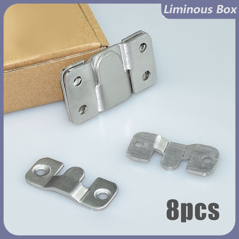8pcs Furniture Interlock Wall Flush Mount Bracket Stainless Steel ...