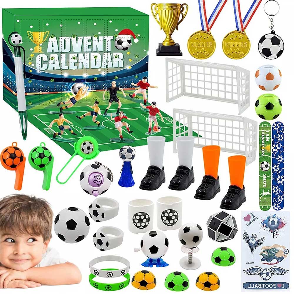 2024 Advent Calendar Soccer Kit 24 Days Football Accessories Xmas Set ...