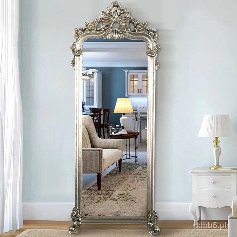 European-Style Dressing Mirror Full-Length Mirror Floor-Standing Home ...