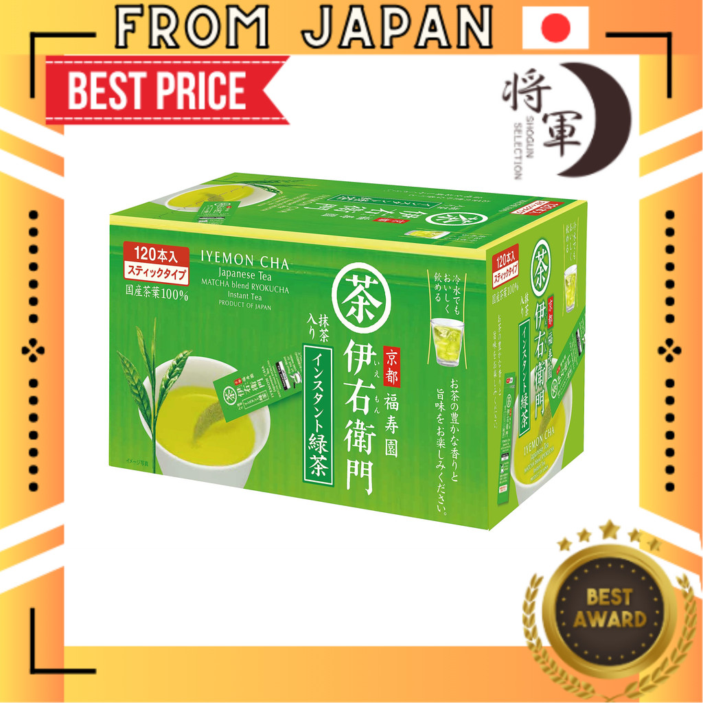 【From Japan】Iyemon instant green tea stick 120 pieces ,Green Tea ,0.8g ...