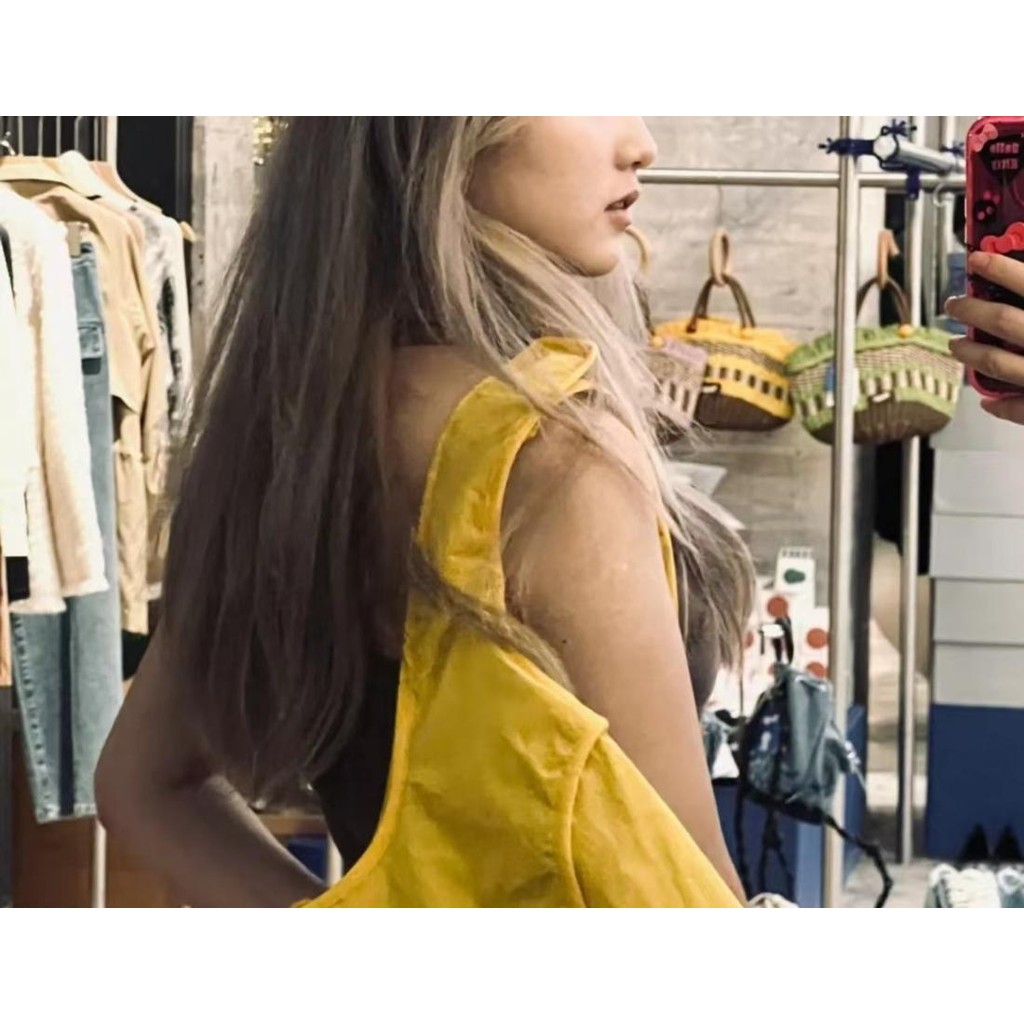 2024 New All-Matching Lazy Style Cute Yellow Large Backpack Multi ...