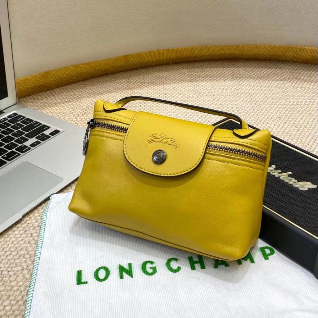 Longchamp Box Bag Simple Mini Shoulder Bag Genuine Leather Cowhide ...