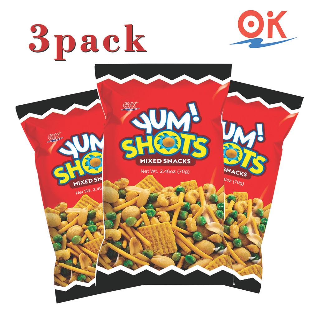 OK Yum Shots Mix Snack 70g | Shopee Philippines