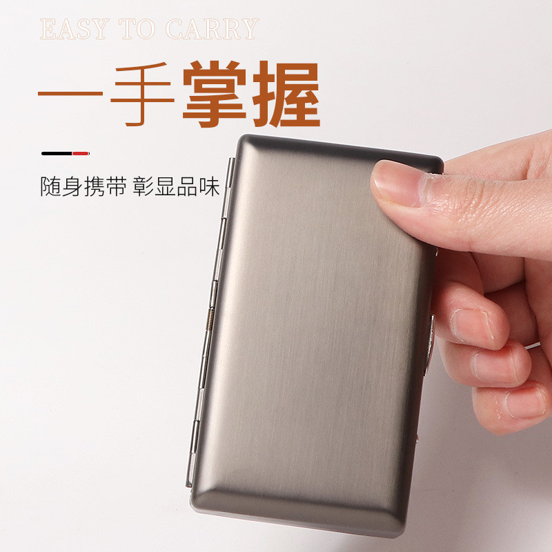 New Ultra-Thin Metal Cigarette Case Storage Box Lightweight Portable ...
