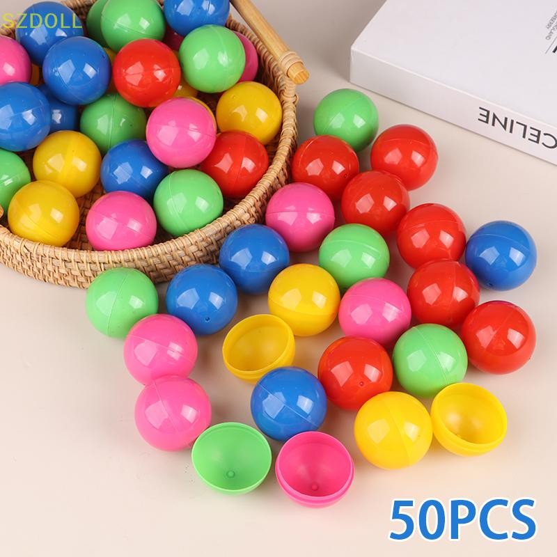 [cxSZDOLL] 50pcs Plastic Lottery Balls Raffle Drawing Balls Hollow ...