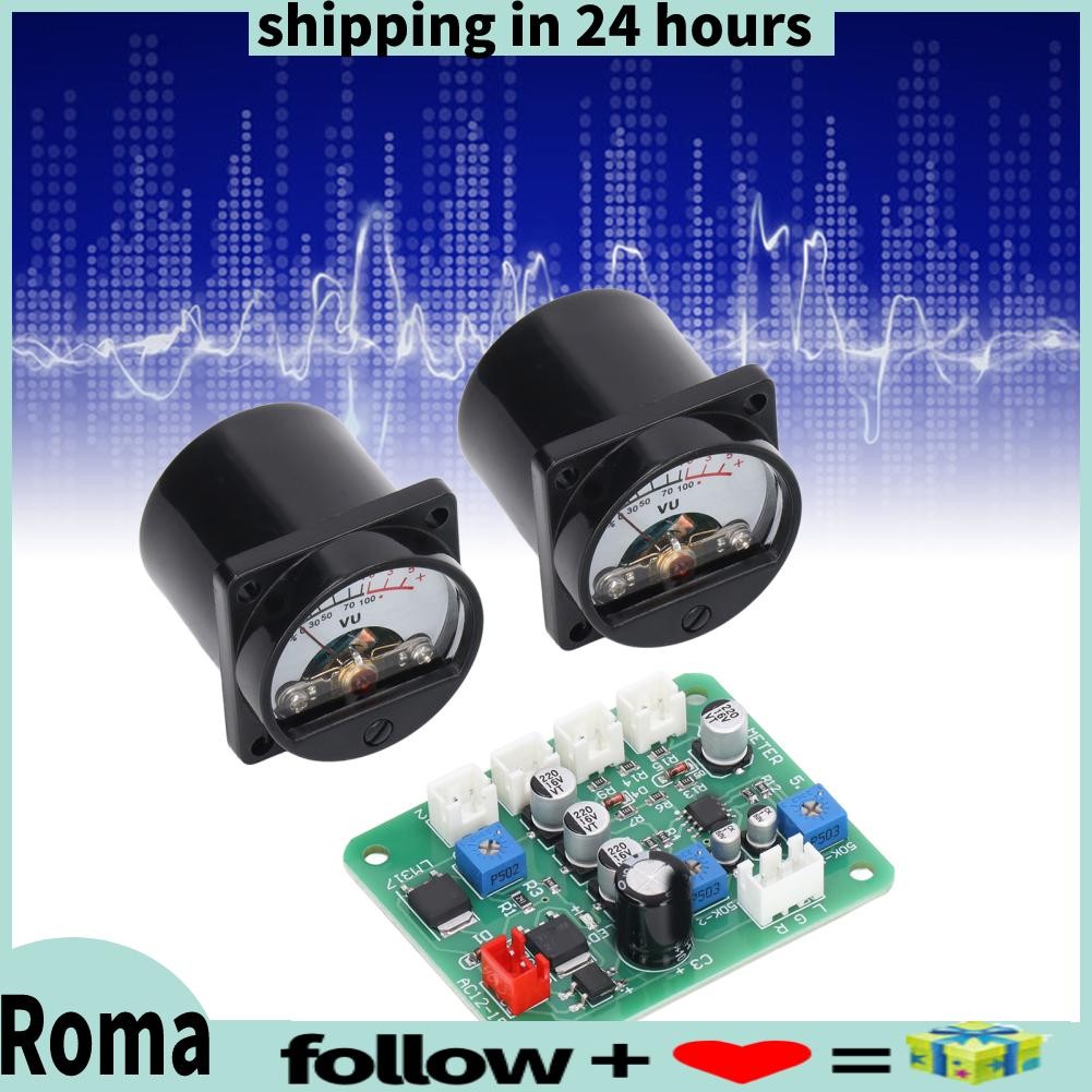 Romanticshop 2pcs VU Meter Panel Amplifier With Driver Board | Shopee ...