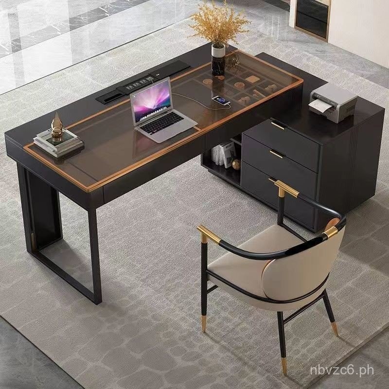 Italian Style Light Luxury Corner Desk Writing Desk Study Room Sintered ...