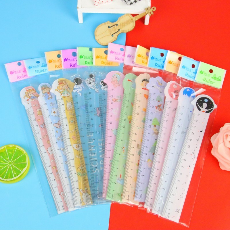 Creative Strange Shape Transparent Ruler Cartoon Student Scale Ruler ...