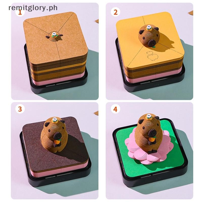 remitglory 2026 Desk Calendar With LED Light Cute Capybara 3D Tear-away ...