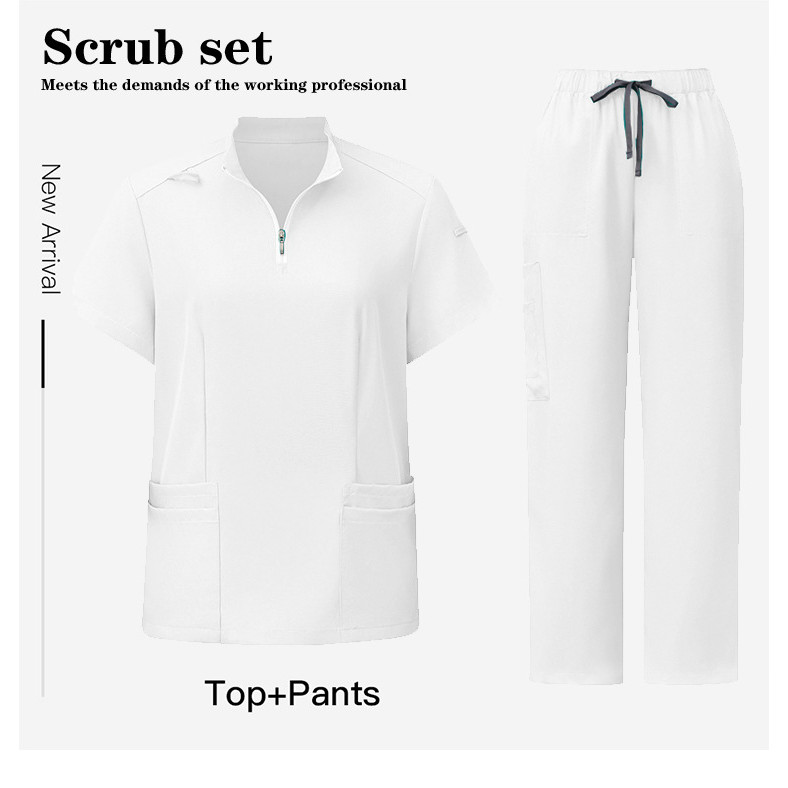 Stand Collar Zipper Doctor Nurse Work Uniform Surgical Gown Surgical ...