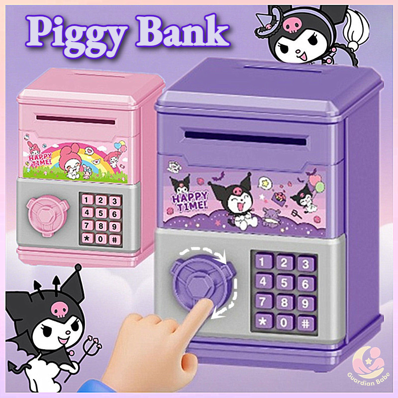 Kuromi Kids Piggy Bank Coin Banks Money Box Mini ATM Cartoon Save Money ...
