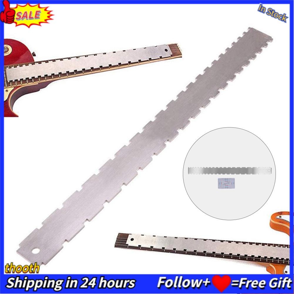 thooth-ph Guitar String Pitch Ruler Gauge Set Neck Notched Chord Height ...