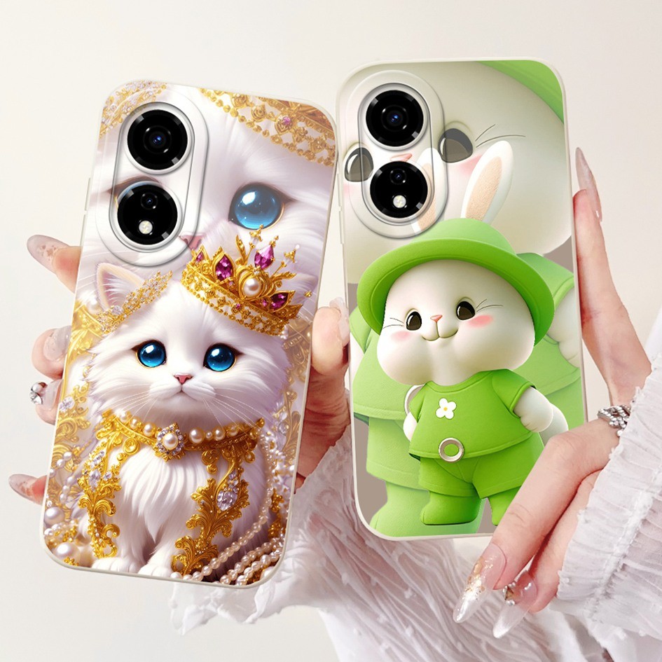 For Itel P55 5G Casing P661N P665L Cover Cute Crown Rabbit Cat Soft ...