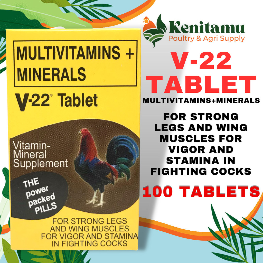 V-22 Multivitamin + Mineral Supplement Tablets – 100 Tablets for Animal ...