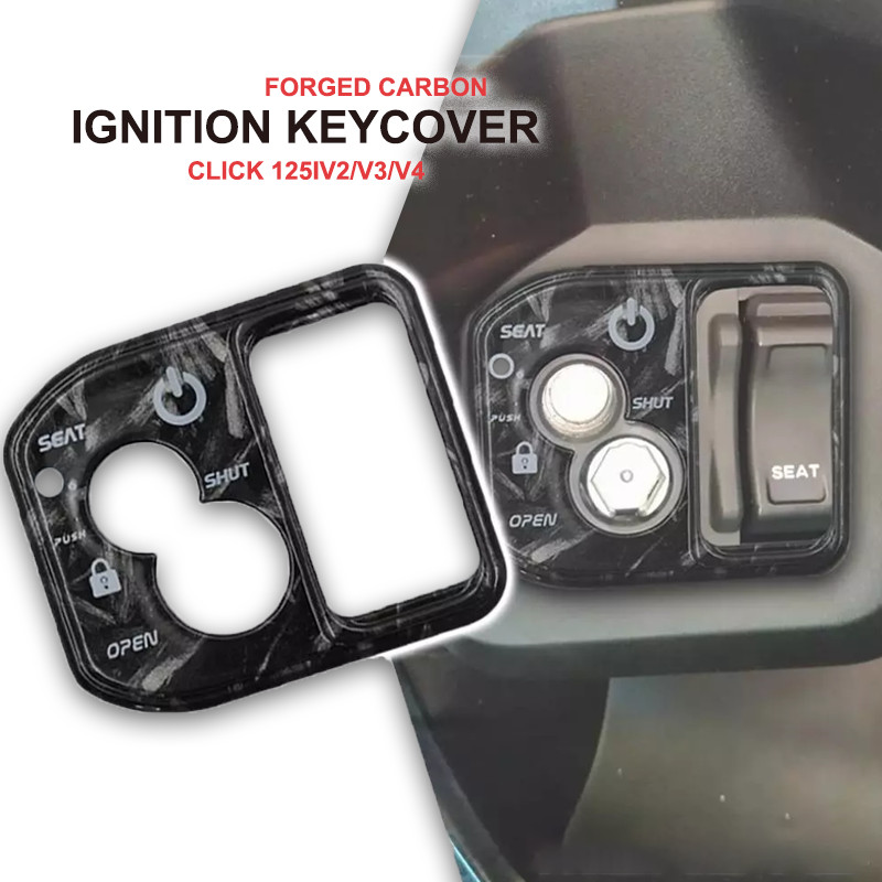 MOTOX HONDA CLICK 125i V2/V3/V4 IGNITION KEY COVER GLOSSY-CARBON ...