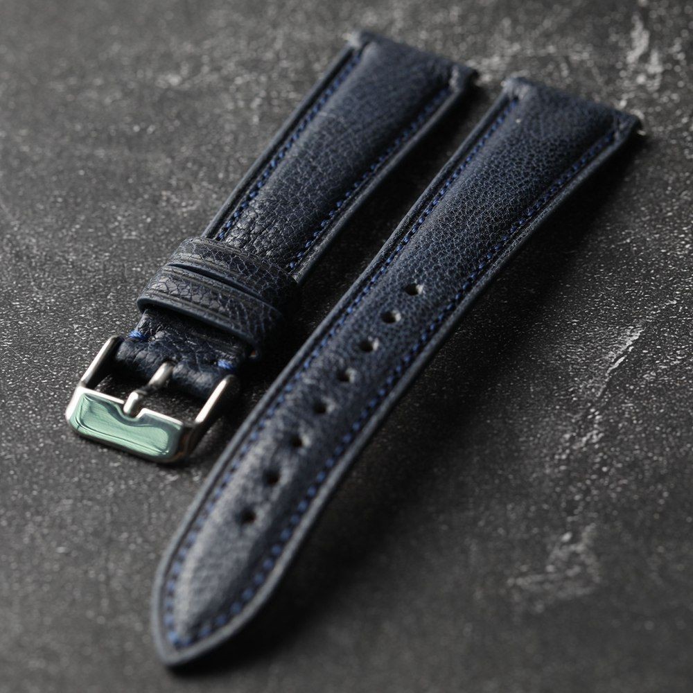Handmade Sheepskin Watch Strap18 19 20 22MM Blue Soft Genuine Leather ...