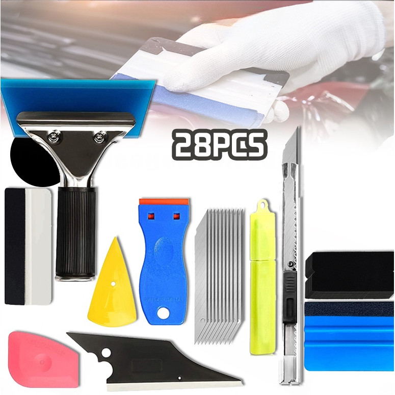 28pcs/set Car Auto Window Tint Tool Kit Vinyl Car Window Film Tinting ...