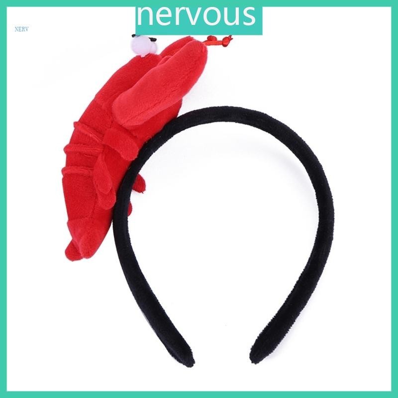 NERV Adult Kids Cartoon Stuffed Lobster Shape Headband Woman SPA Hair ...