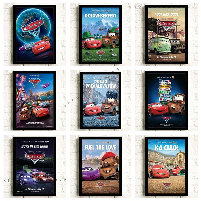 Disney Movie Cars Story Canvas Painting Pixar Racing Posters and Prints ...