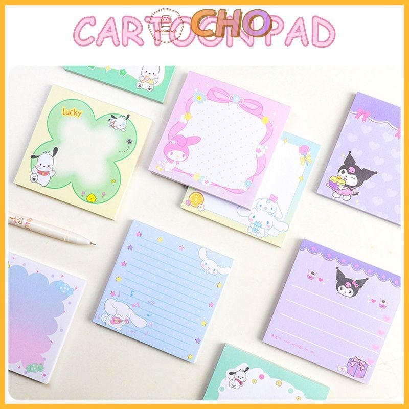CHO⭐50/80 Pcs Sanrio Memo Book Non Sticky Hand Ledger Material Student ...